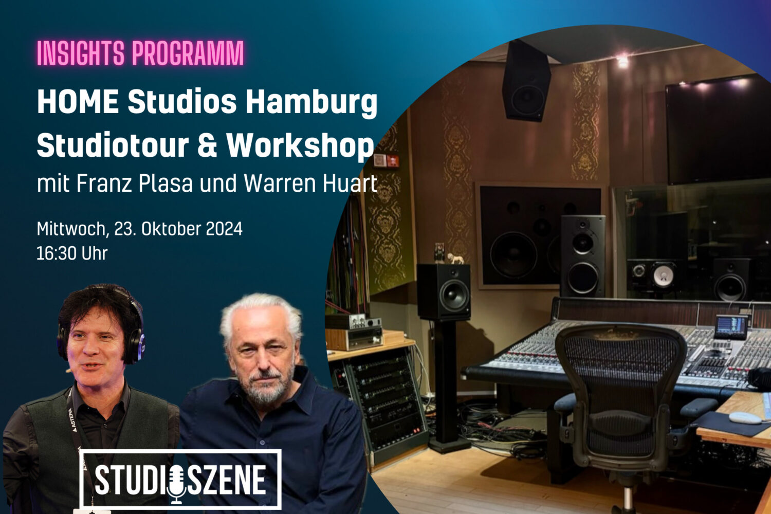(AUSGEBUCHT) HOME Studios Hamburg | Studiotour & Workshop mit Franz ...